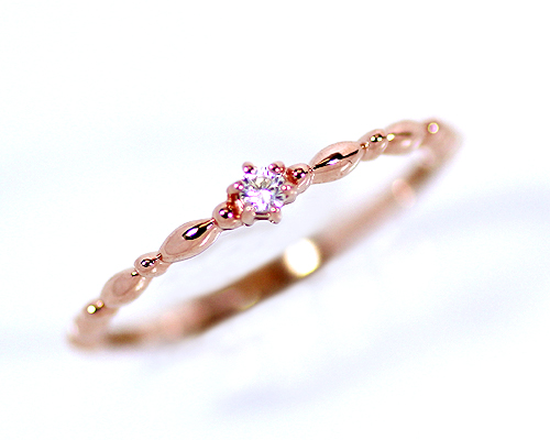 K10PG 0.03ct ダイヤモンドリング リング KASHIMA